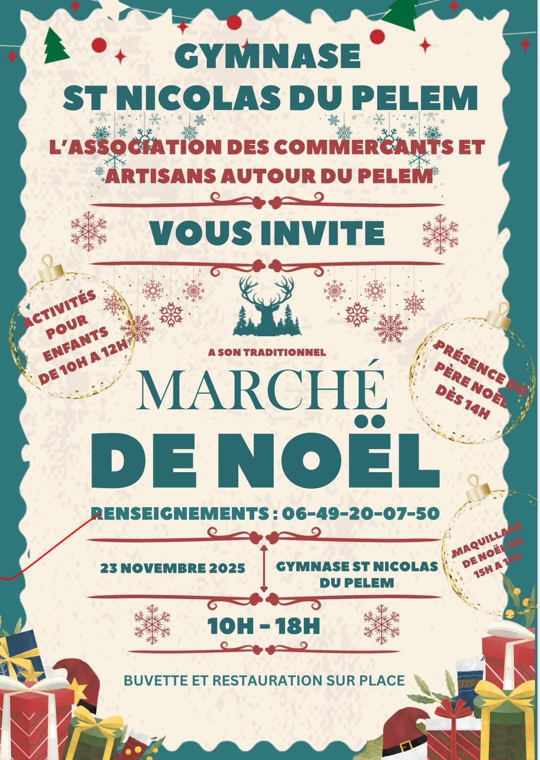 Marché de Noël à Saint Nicolas du Pelem - Récréatiloups Côtes d'Armor